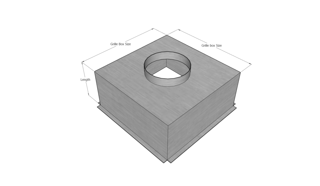 Grille/Louvre Box (Metal) Top Entry